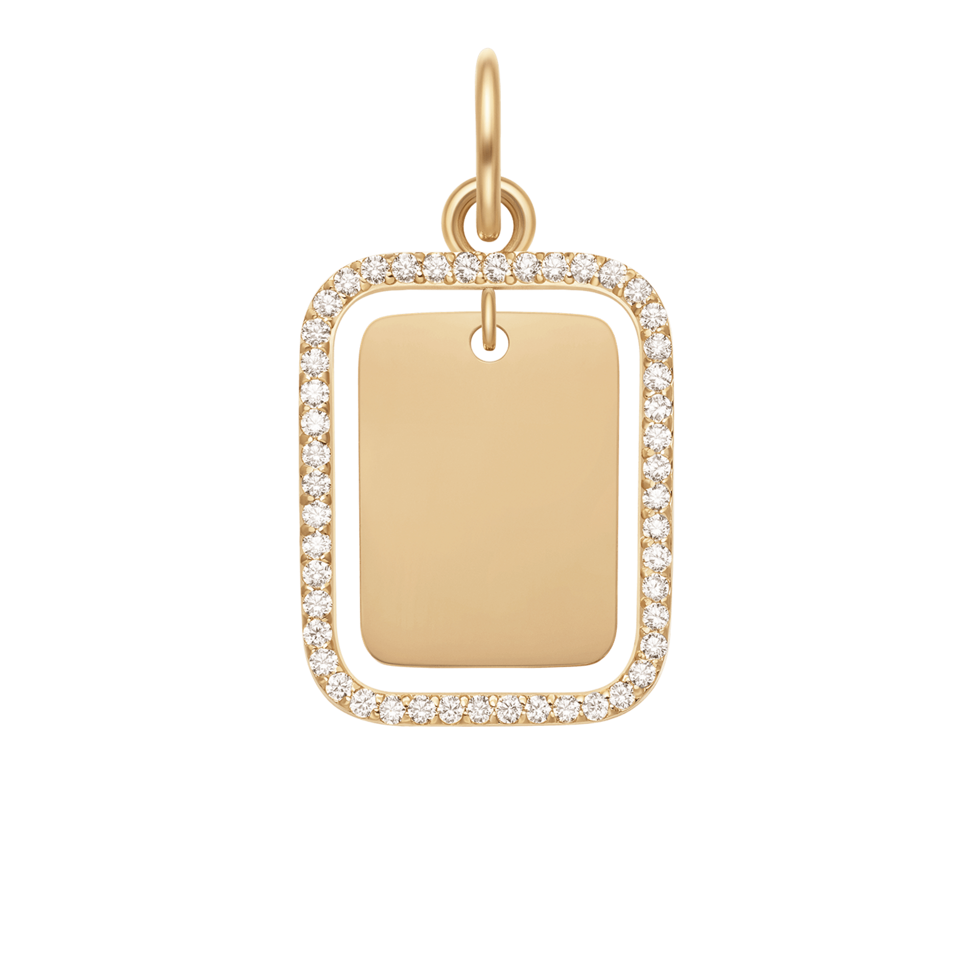 Rectangular Crystal Frame Pendant G