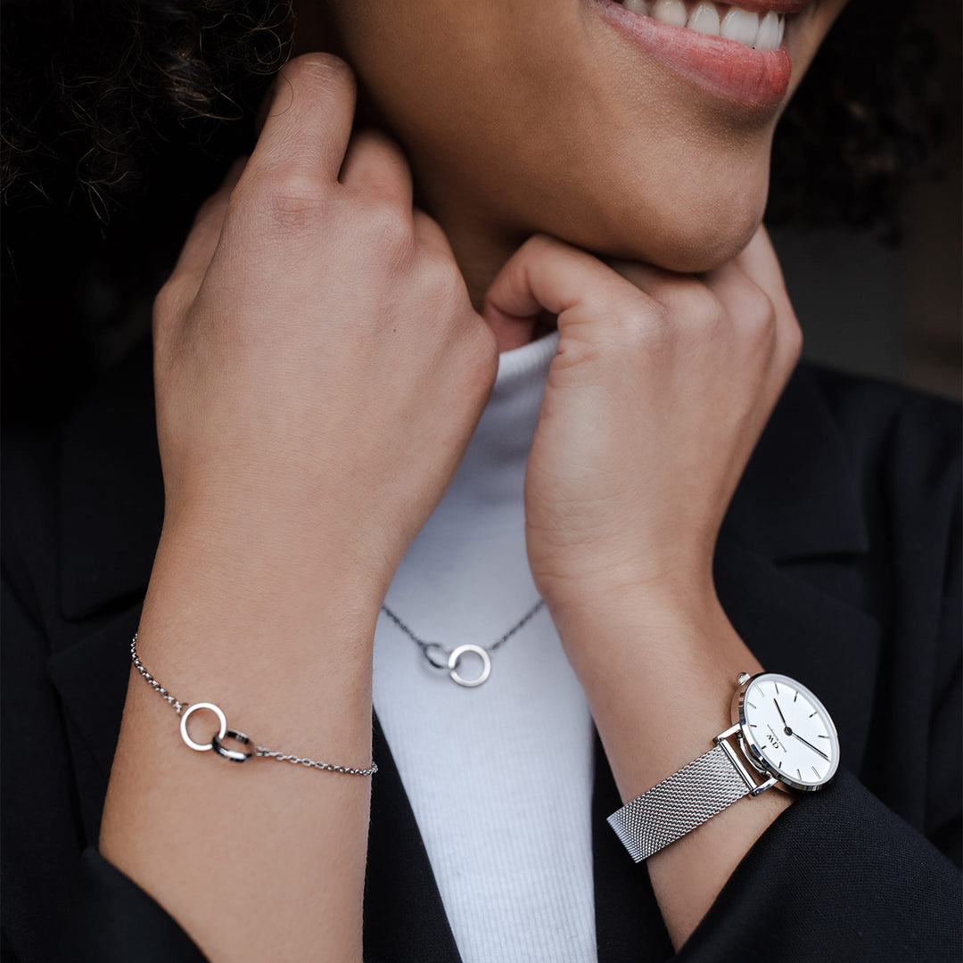 Petite Sterling - Small women's silver watch - 32mm | DW