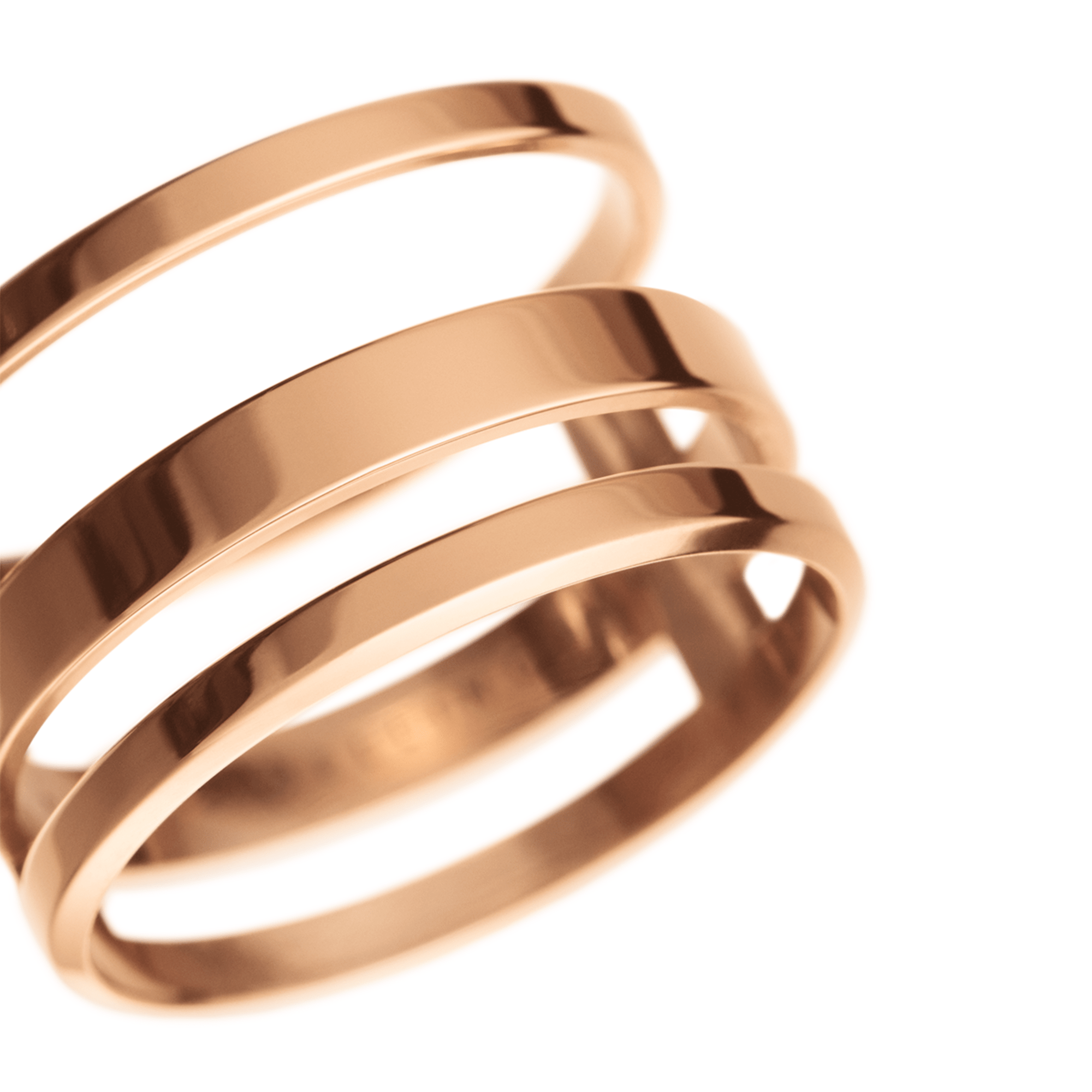 Jewellery - Elan Triad Ring in rose gold - Size 58 | DW